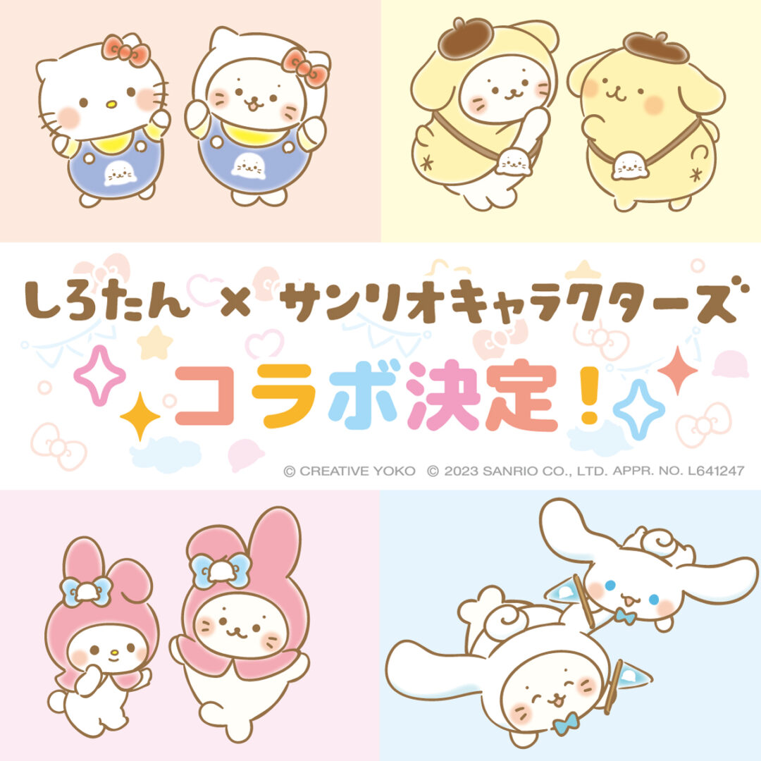 しろたん×サンリオキャラクターズ 夢のコラボレーションが決定！ - しろたん 公式サイト / SIROTAN Official site ...
